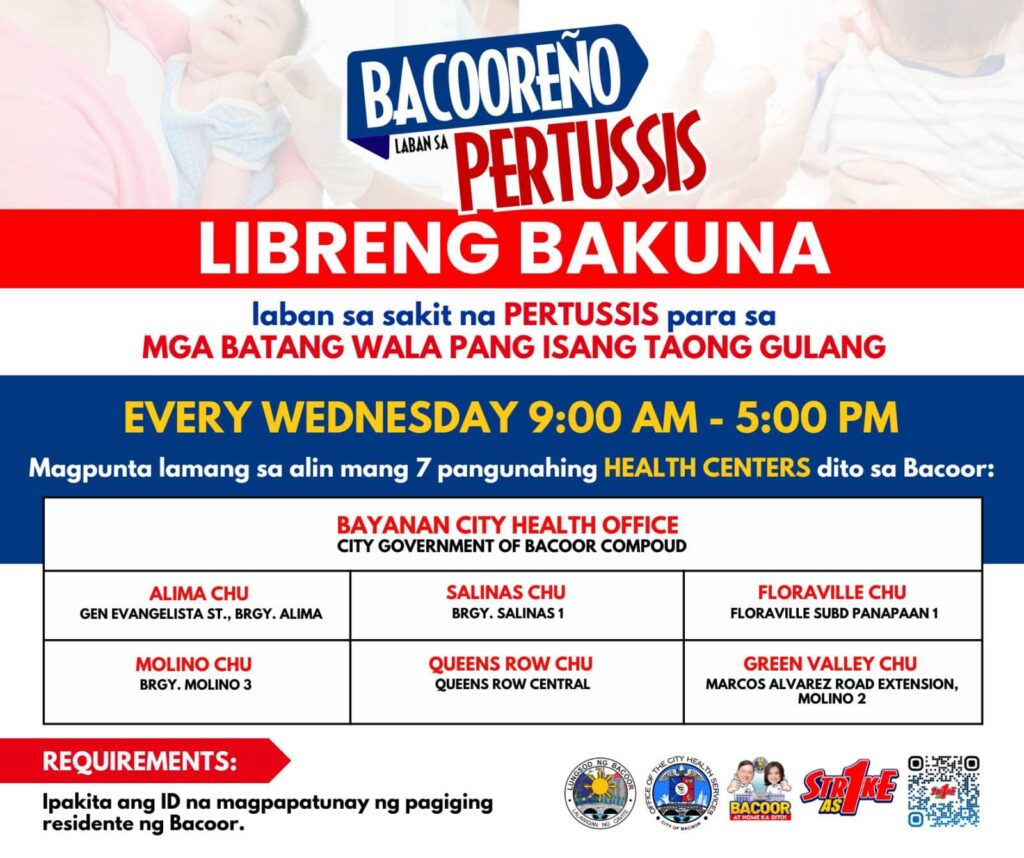 Libreng Bakuna kontra Pertussis | Bacoor Government Center Libreng Bakuna kontra Pertussis | Bacoor Government Center